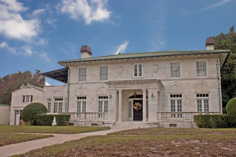 White stone mansion stock image. Image of white, stone - 1738601