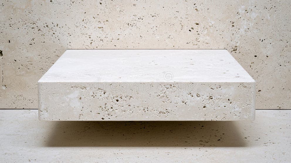 A White Stone Slab with a Rough Texture and a Rectangular Shape. Stock ...