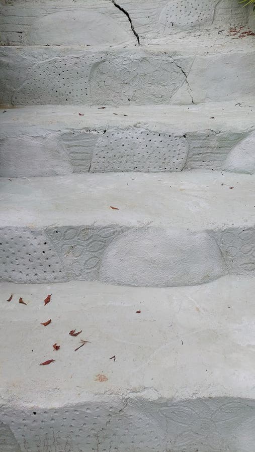 White Stone Steps in the Garden Stock Photo - Image of wood, plaster ...
