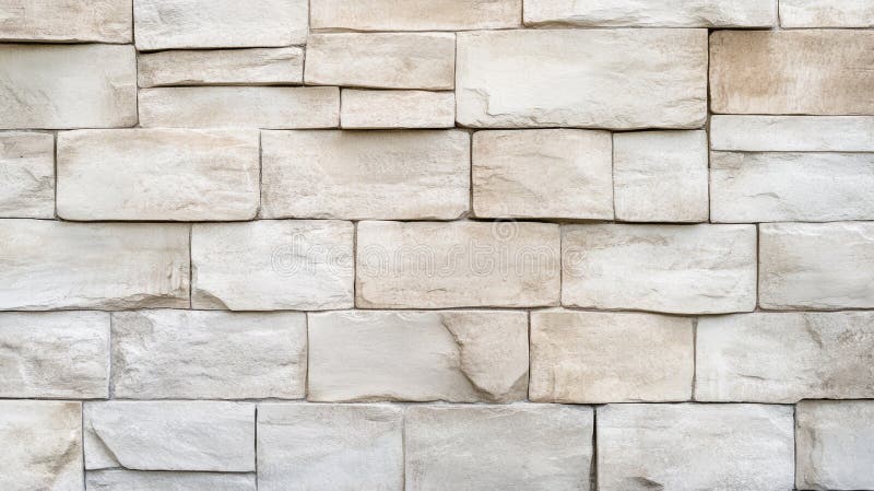 White Stone Wall with Irregular Rectangular Blocks, a Natural Stone ...