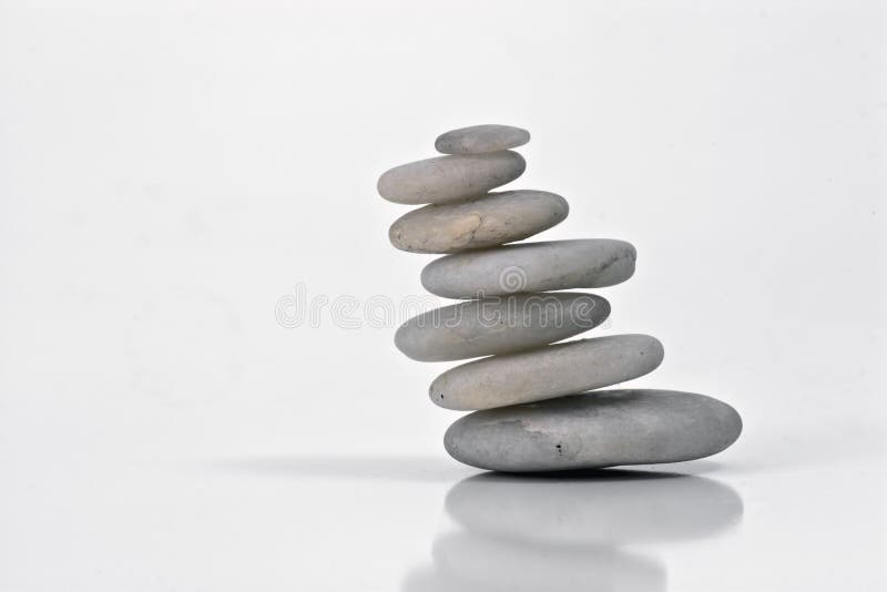White Stones in Balance with Nature Stock Image - Image of concept ...