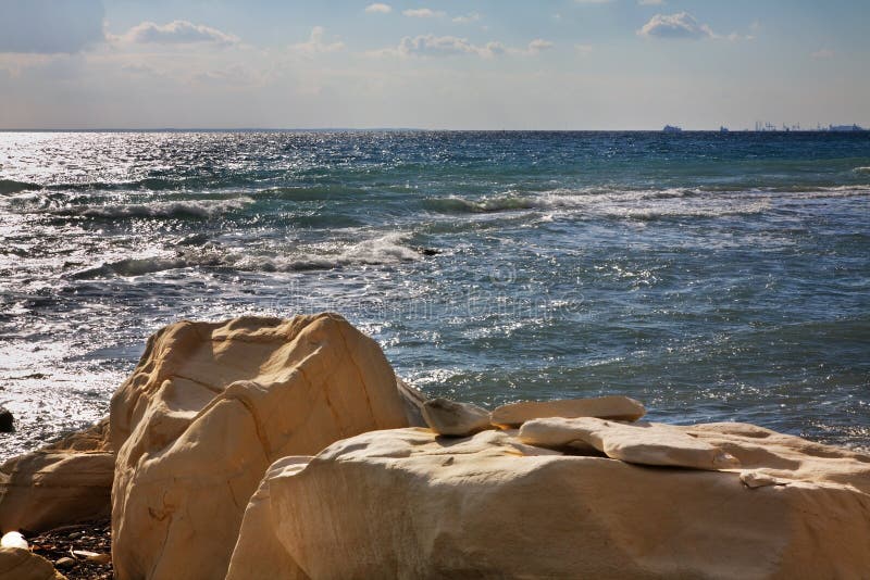 White Stones Near Limassol. Cyprus Stock Image - Image of nature, scene ...