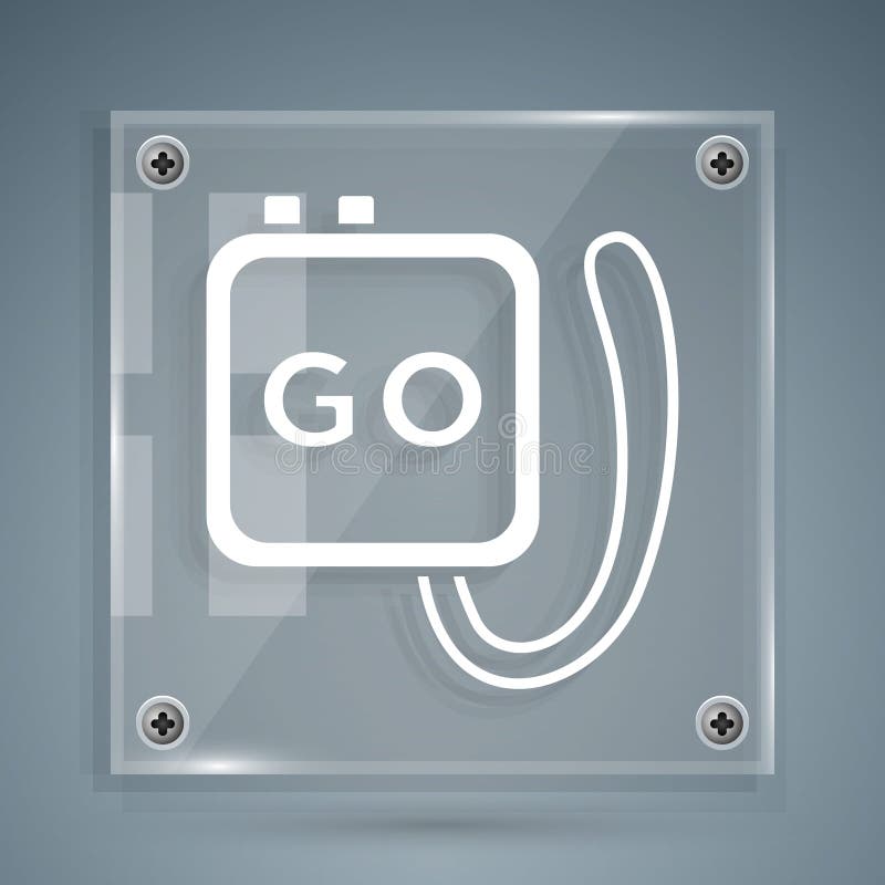 White Stopwatch Icon Isolated on Grey Background. Time Timer Sign ...