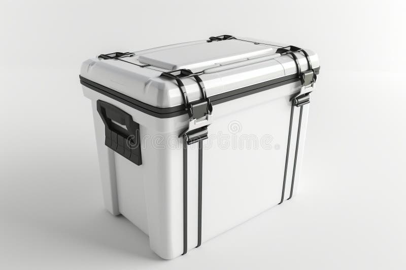 High-quality White Storage Box with Black Straps. Perfect for ...