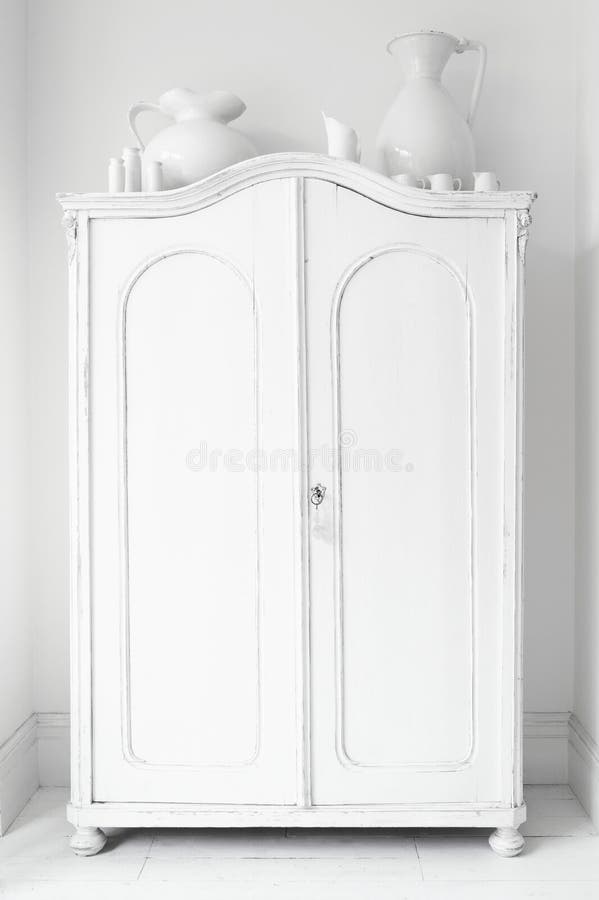 White Storage Cupboard stock image. Image of ceramic - 33889681