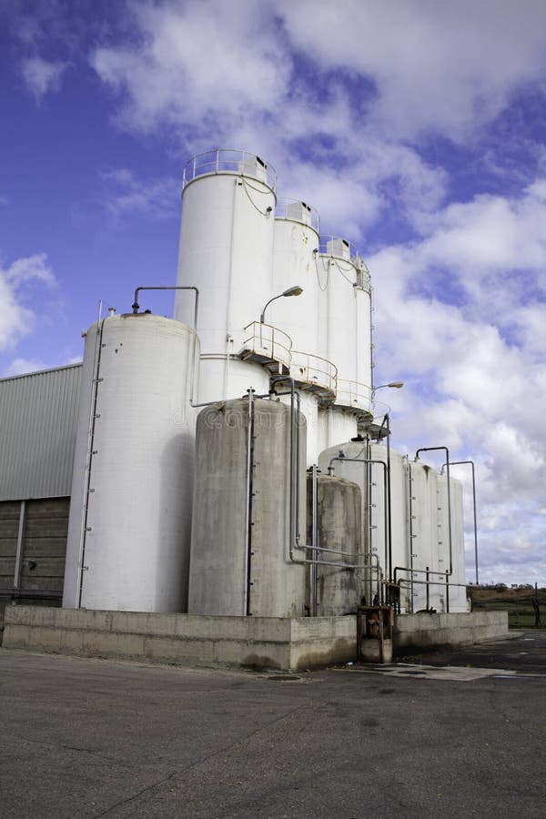 White storage silos stock photo. Image of industry, landscape - 27746402