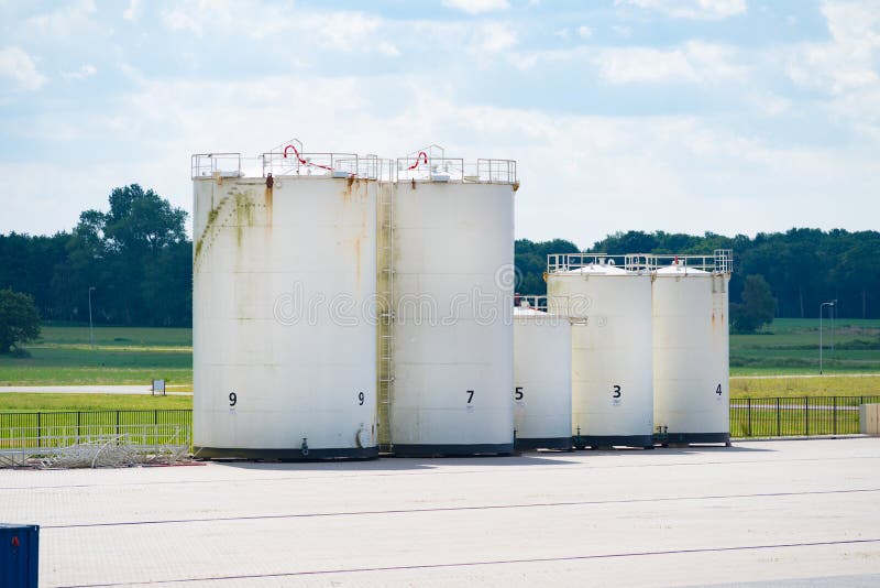 White storage tanks stock image. Image of industrial - 33769385