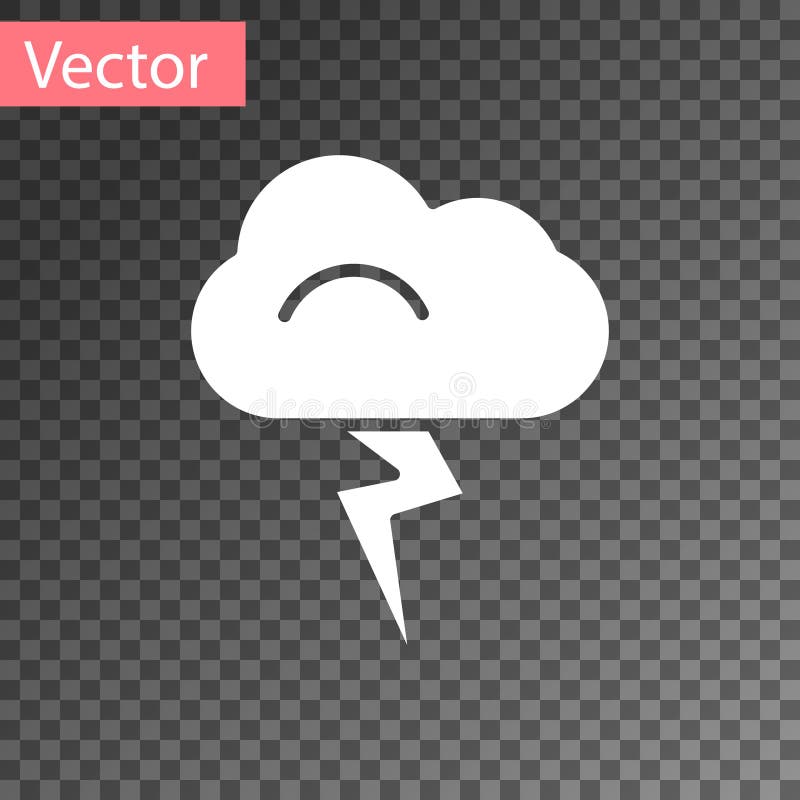 White Storm Icon Isolated on Transparent Background. Cloud and ...