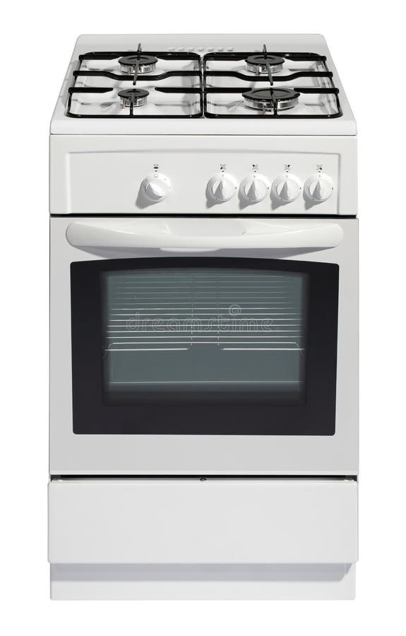 White Stove front view stock image. Image of domestic - 8098365