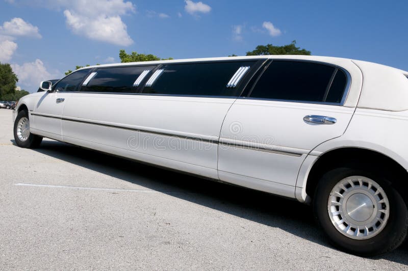 White Stretch Limo stock photo. Image of cars, black - 24284198