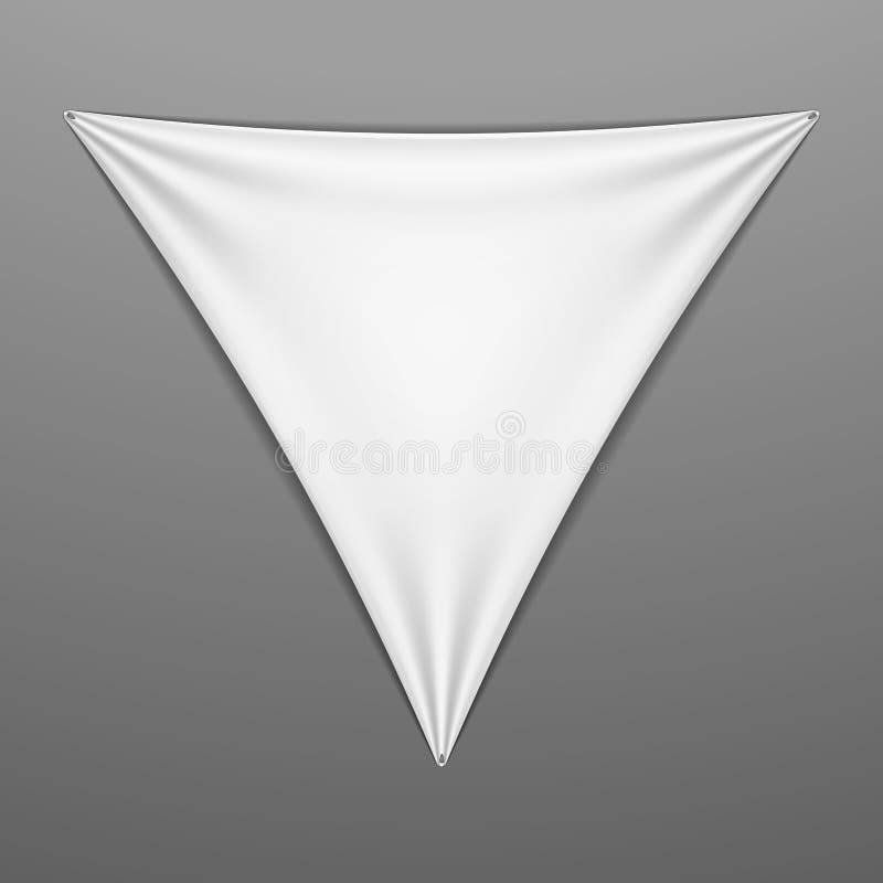 White Stretched Triangular Shape with Folds Stock Vector - Illustration ...