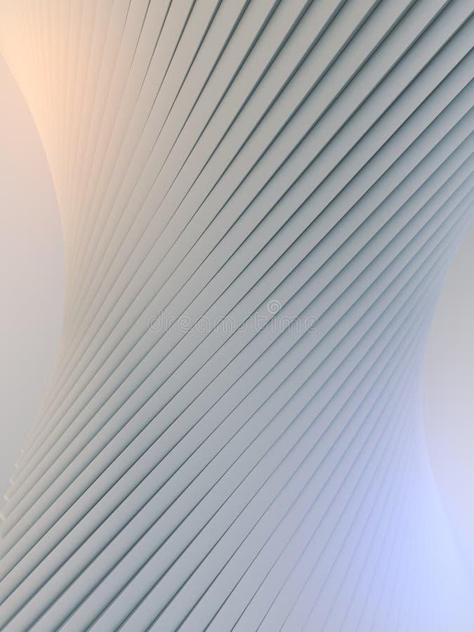 White Stripe Pattern Futuristic Background. 3d Render Illustration ...