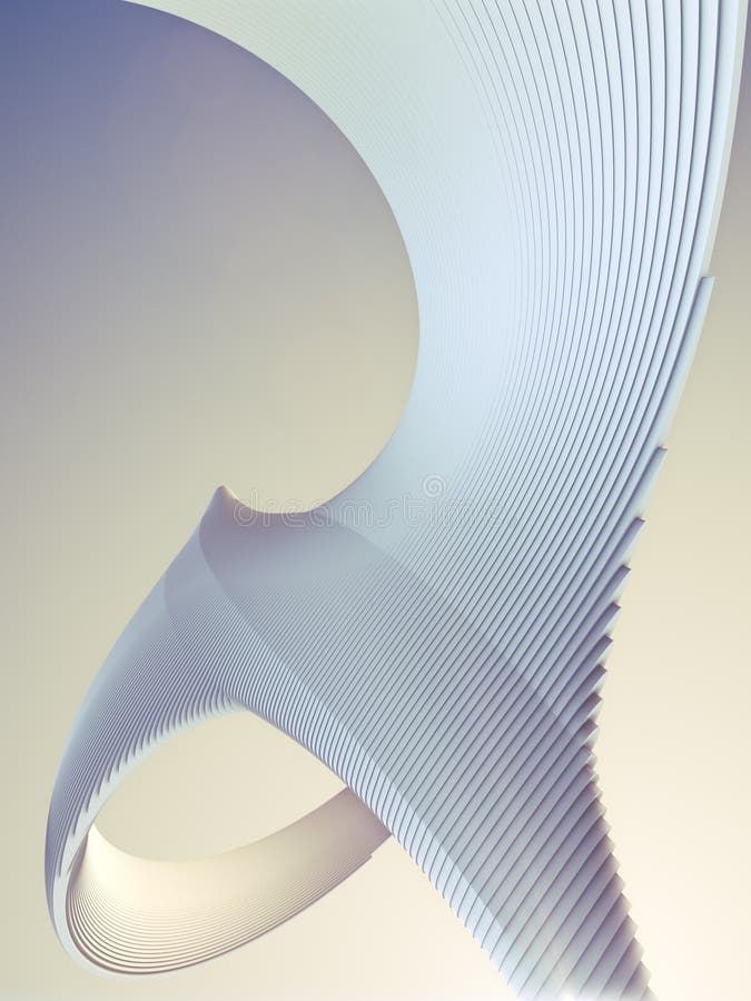 White Stripe Pattern Futuristic Background. 3d Render Illustration ...