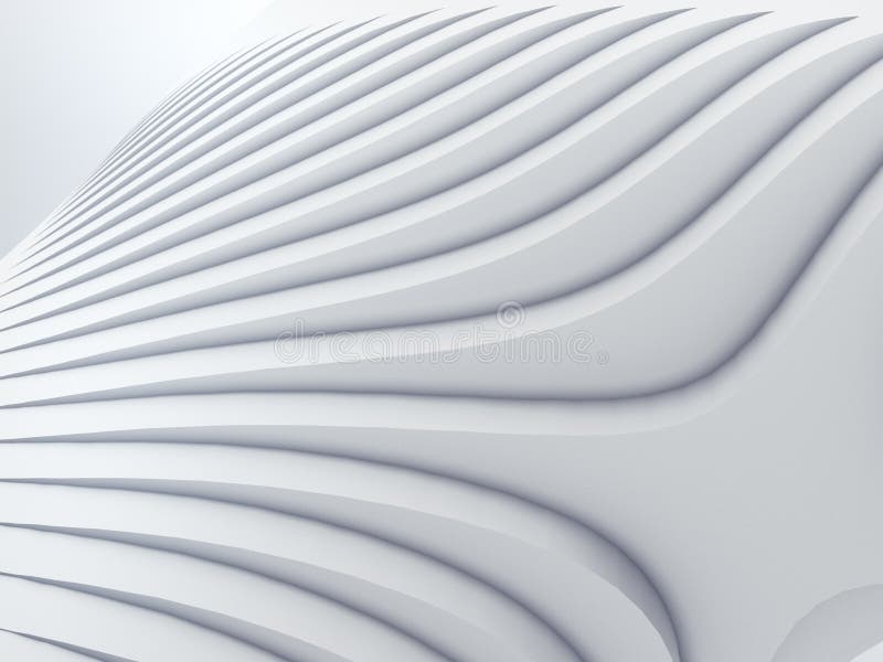 White Stripe Pattern Futuristic Background. 3d Render Illustration ...