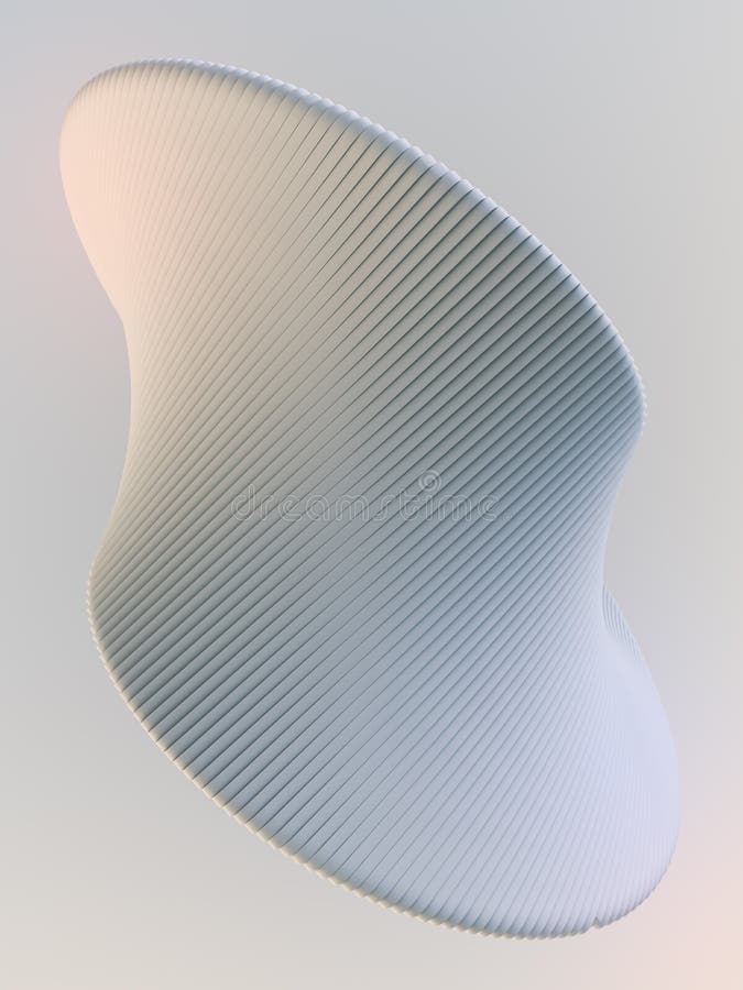 White Stripe Pattern Futuristic Background. 3d Render Illustration ...