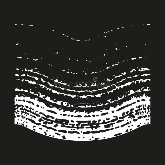 White Stripe Texture. Distorted Line Pattern. Grunge Abstract Element ...