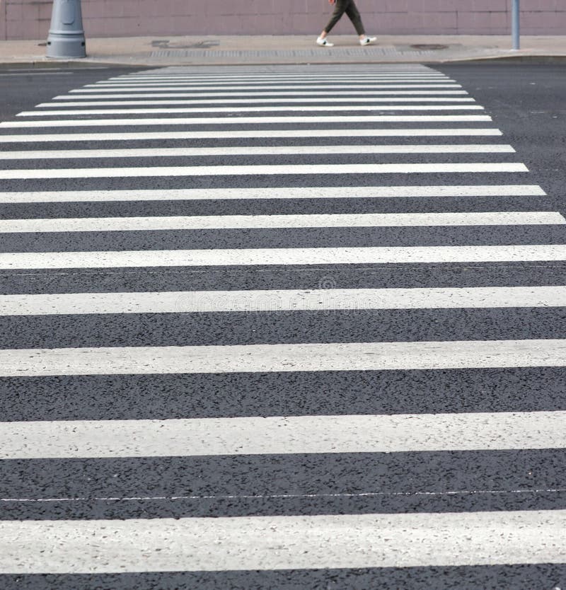 White Stripes on the Asphalt Road. Stock Image - Image of urban, zebra ...