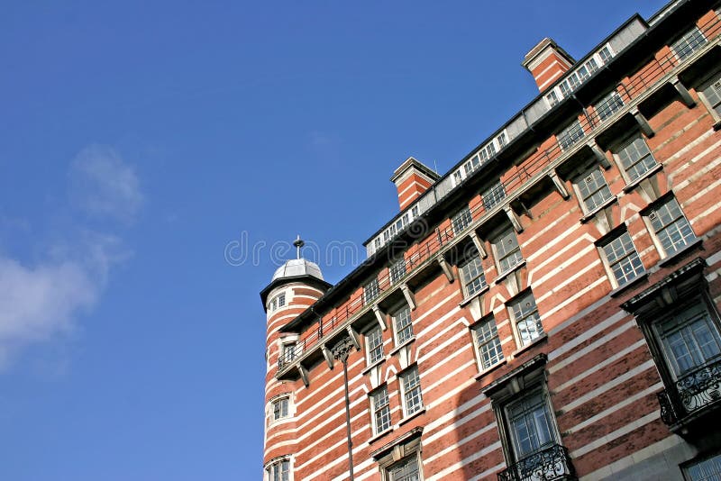 White Stripes on Old Building Stock Image - Image of stone, chimneys ...