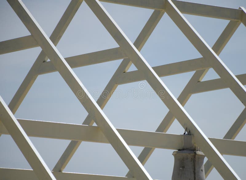 A White Structure Building in Industry Site, Ceiling Stock Photo ...