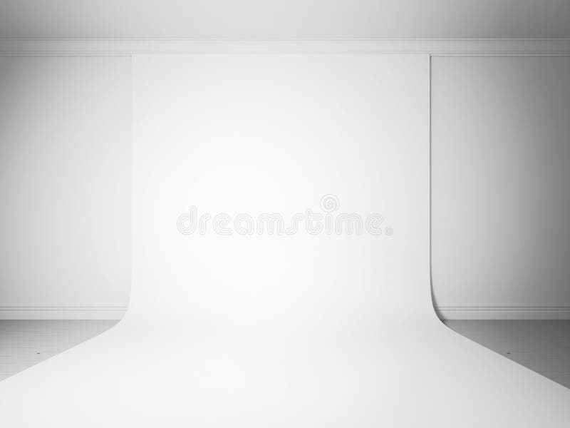 White Studio Background Frontal Stock Illustration - Illustration of ...