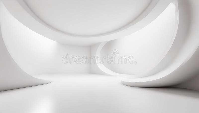 White Studio Room Template on Empty Background with Modern Concept ...