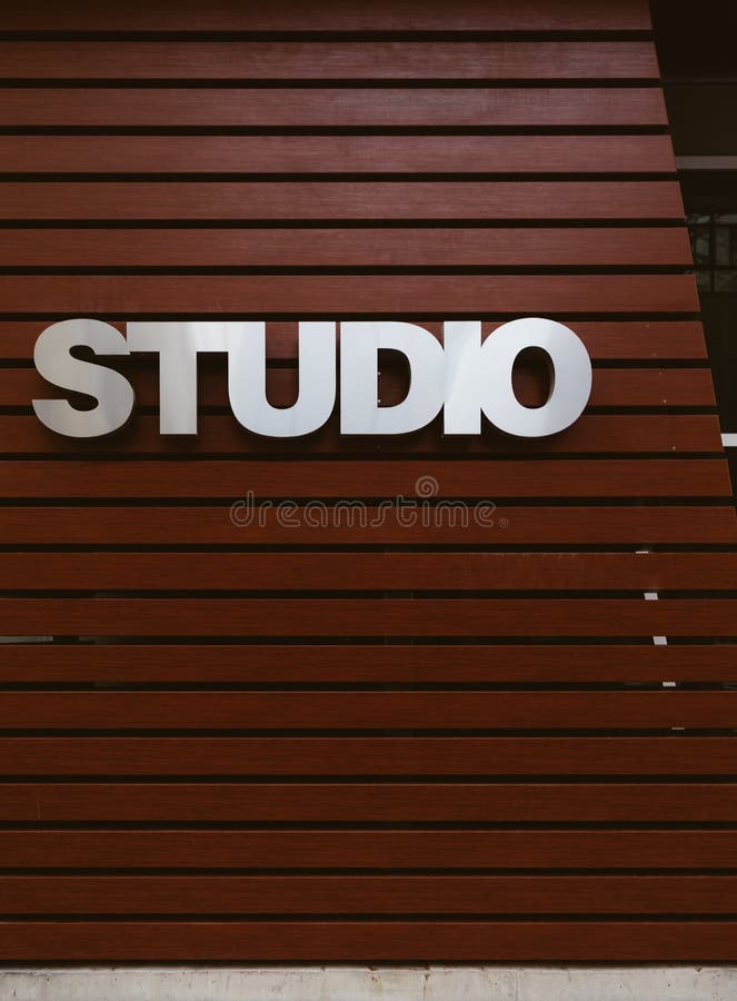 White Studio Signage Picture. Image: 116371100
