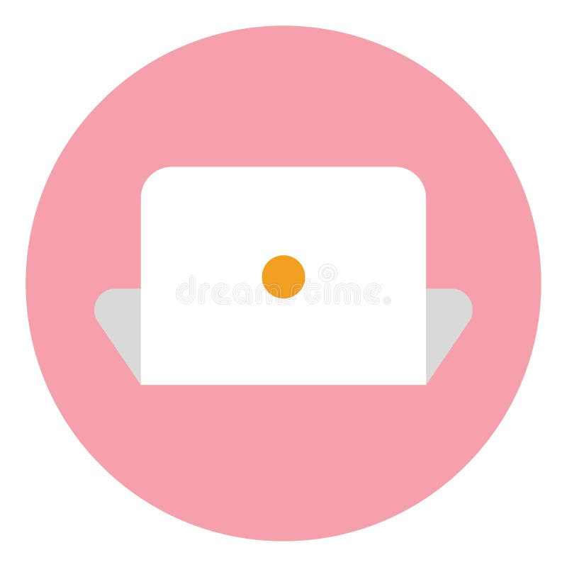 White study laptop, icon stock vector. Illustration of character ...