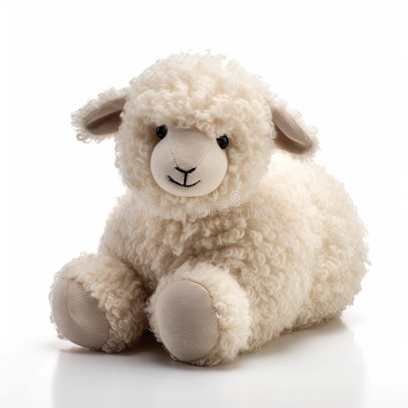 A white stuffed sheep stock image. Illustration of beautiful - 280993755