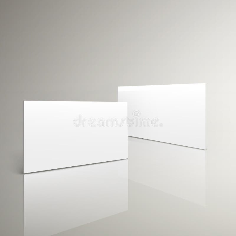 White Style of 3d Blank Name Card Design Stock Vector - Illustration of ...