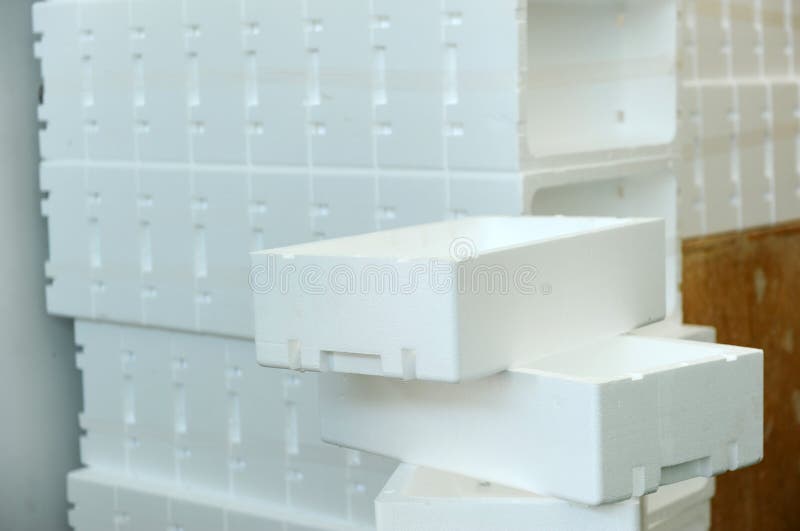 Expanded Polystyrene Boxes or White Cork for Packing and Transporting ...