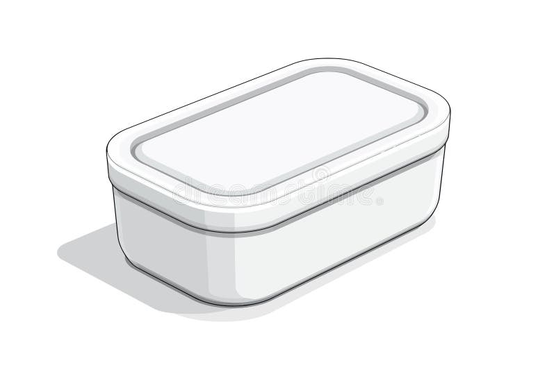 White Styrofoam Food Box New Isolated Stock Vector - Illustration of ...