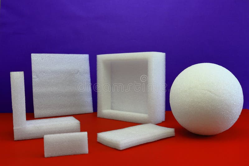 White Styrofoam Shapes stock photo. Image of square - 159963406
