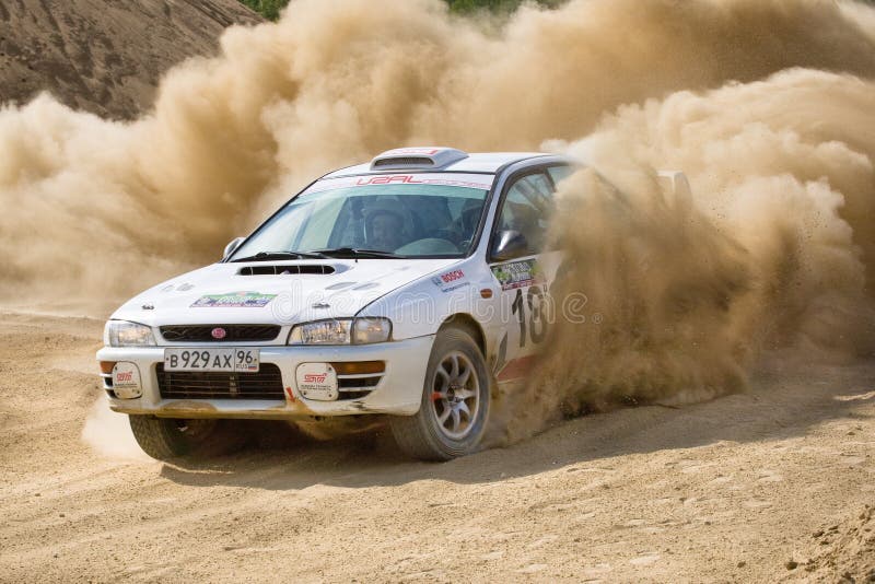 White Subaru Impreza at Rally Editorial Image - Image of forest, yellow ...