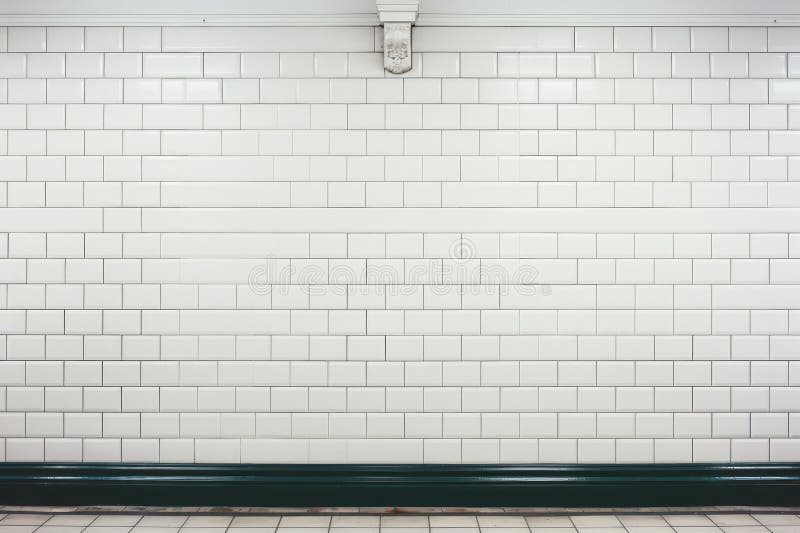 White Subway Tiles Wall Background AI Generated Stock Illustration ...