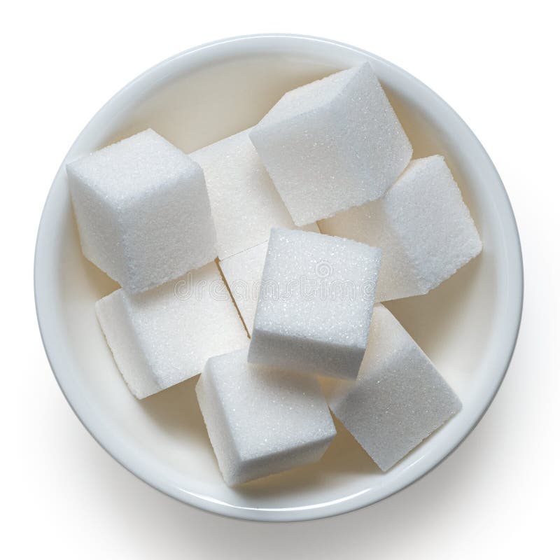 White sugar cubes stock photo. Image of sweet, dish - 206785476