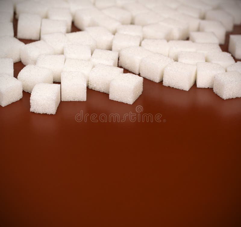 White Sugar Cubes on the Red Background Stock Photo - Image of sugar ...