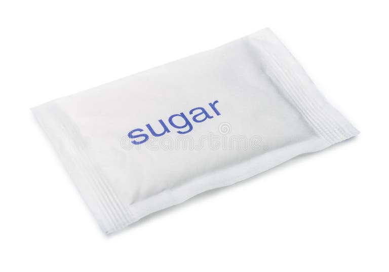 White sugar paper sachet stock image. Image of merchandise - 88652343