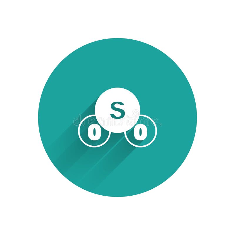 Green Sulfur Dioxide SO2 Gas Molecule Icon Isolated Seamless Pattern on ...