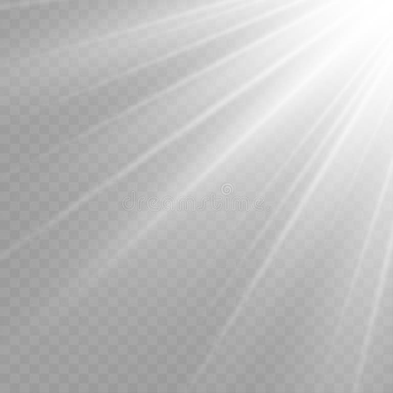 White Sun Rays and Lens Flare Effect from Corner .Vector Stock Vector ...