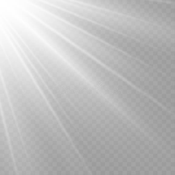 White Sun Rays and Lens Flare Effect from Corner .Vector Stock ...