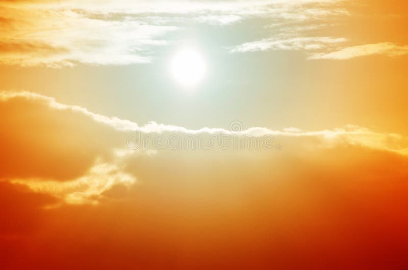 White Sun in the Red Sky stock image. Image of sundown - 99038943