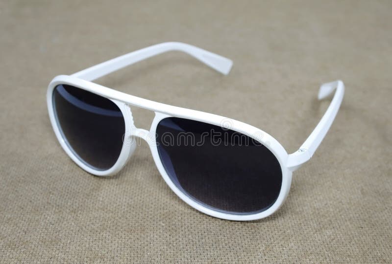White Sunglasses stock photo. Image of retro, wooden - 36667788