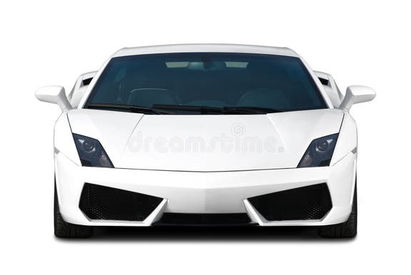 White Supercar. Front View. Stock Image - Image of luxury, race: 6941859