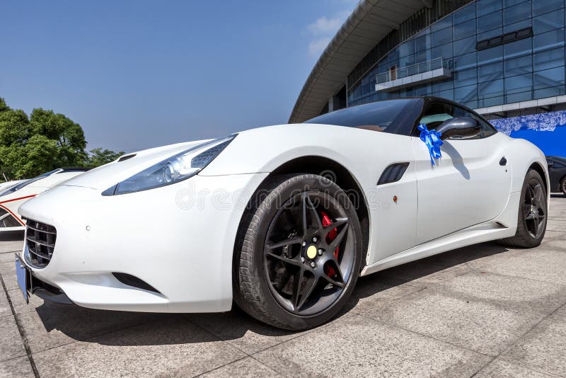 White supercar editorial photo. Image of automobile, autocar - 44568116