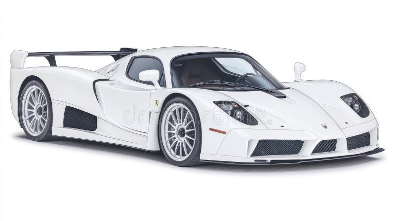 White Supercar, Speed, Design, and Luxury Stock Image - Image of ...