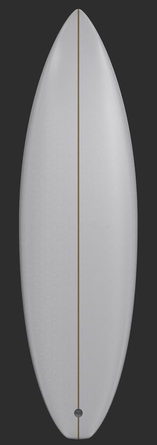 White Surf Board - Back View Stock Illustration - Illustration of ...