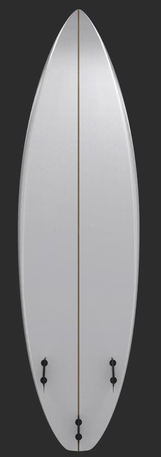 White Surf Board - Front View Stock Illustration - Illustration of surf ...