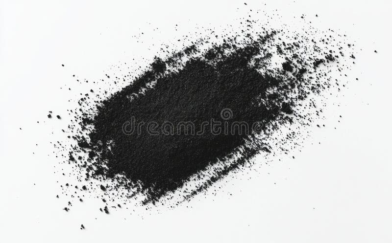 A White Surface with Black Powder Scattered Over it, Displaying Texture ...