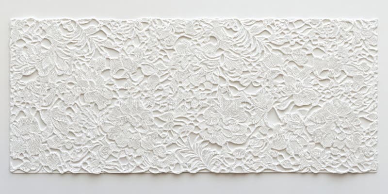 A White Surface with a Delicate Lace-like Texture. the Pattern is ...