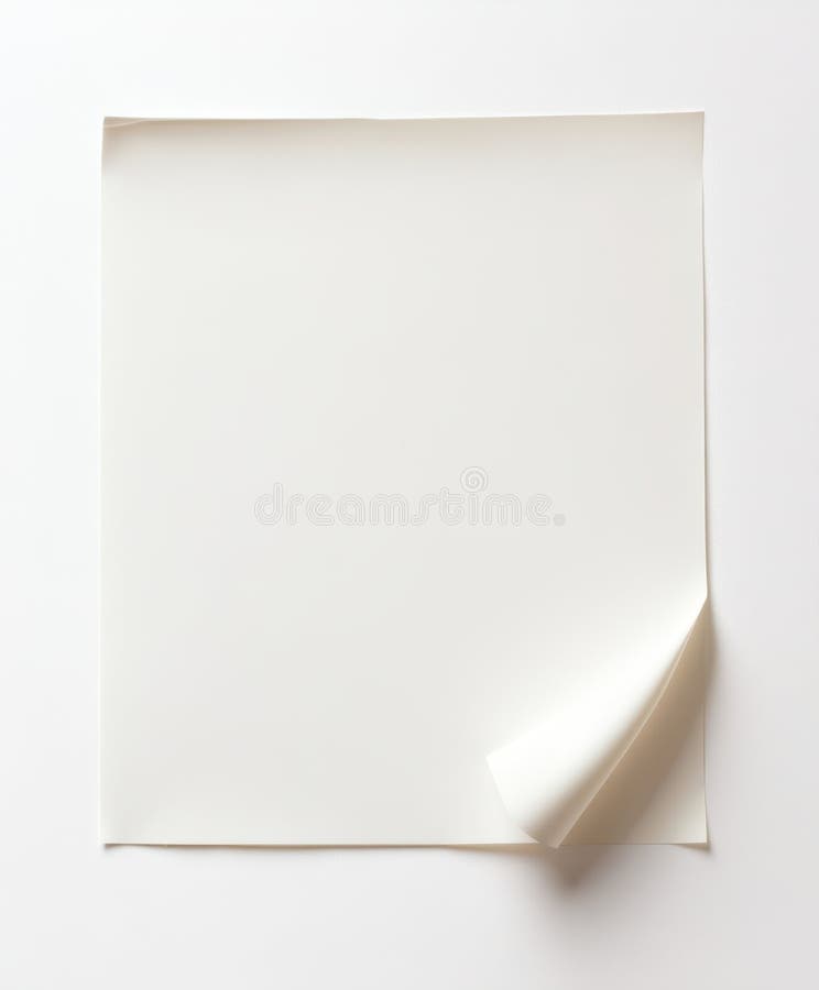 A White Surface Displays a Sheet of Paper with One Corner Cut Out ...